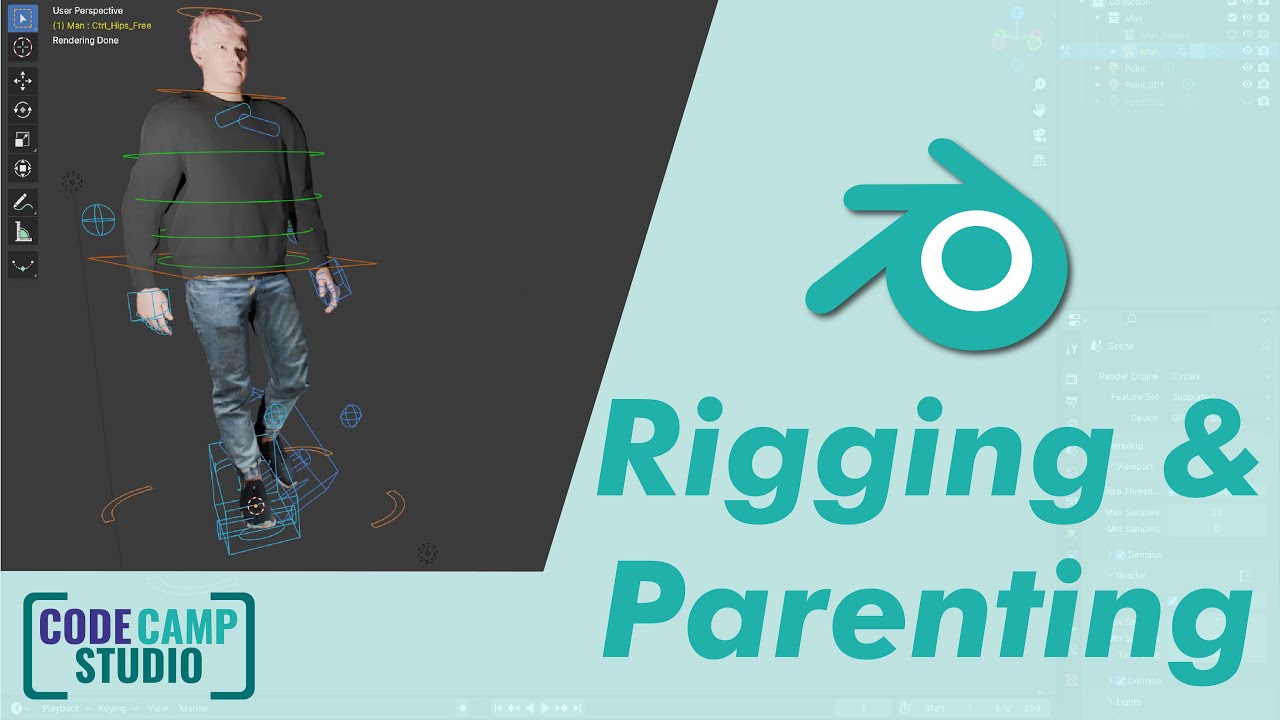Rigging and Parenting in Blender. Comprehensive Tutorial | CodeCamp Studio - YouTube
