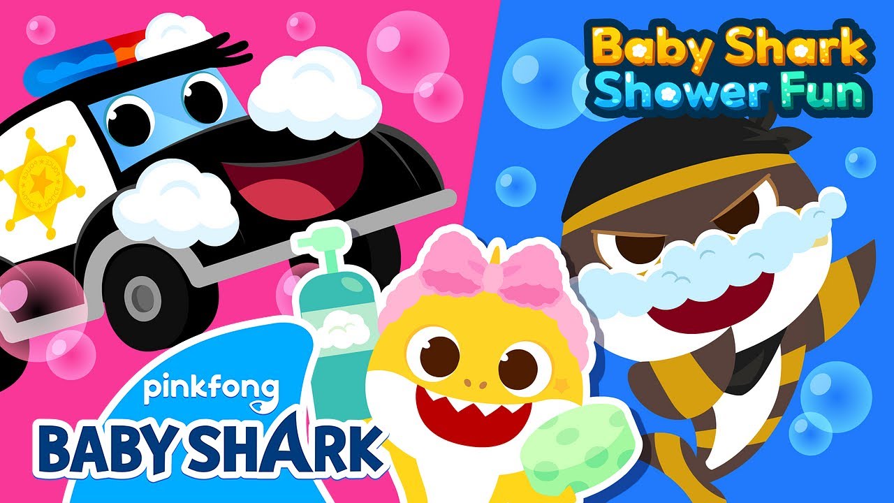 [🫧NEW] There's a Thief at the Showers! | Baby Shark Shower Fun for Kids ...
