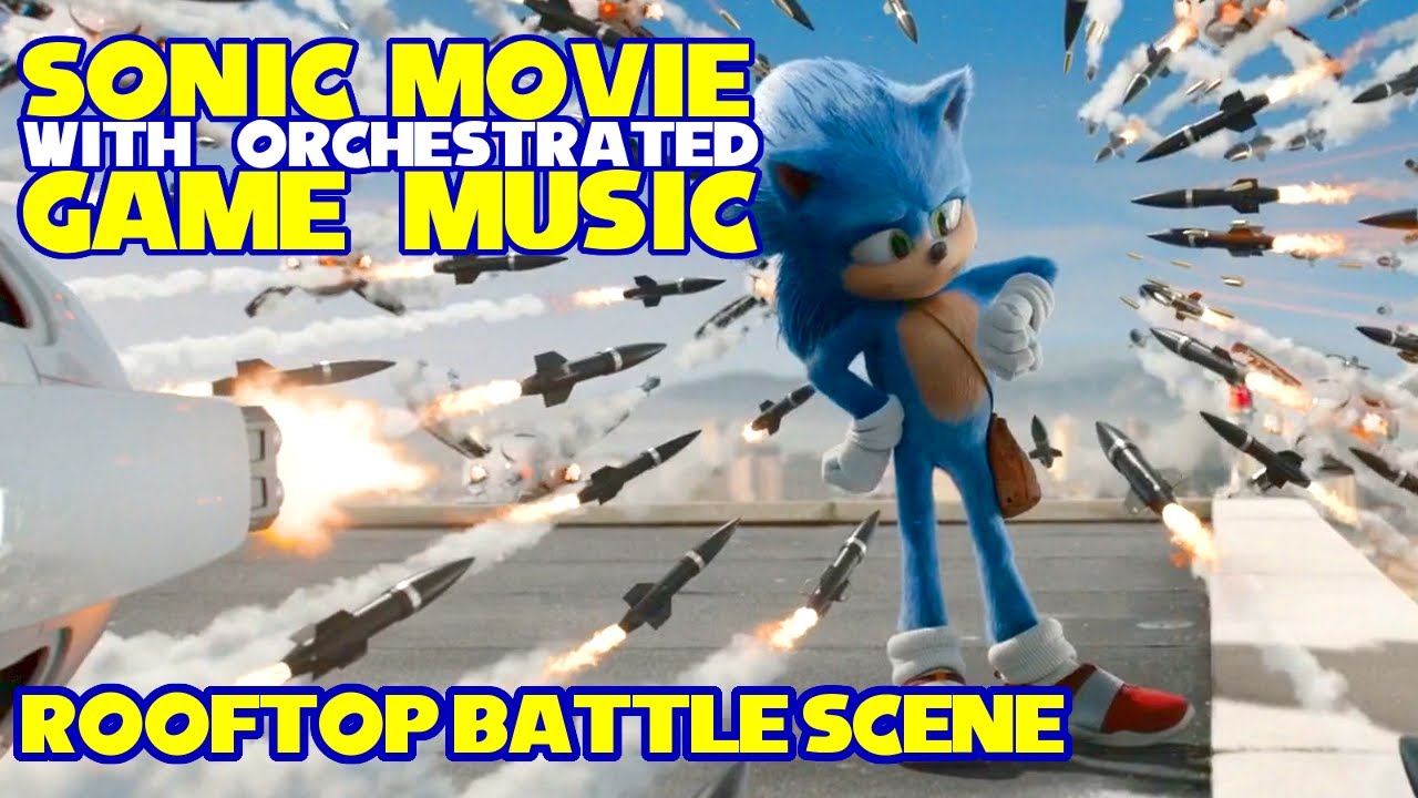 Sonic the Hedgehog Movie - Slow-Motion Rooftop Battle Scene with Game ...