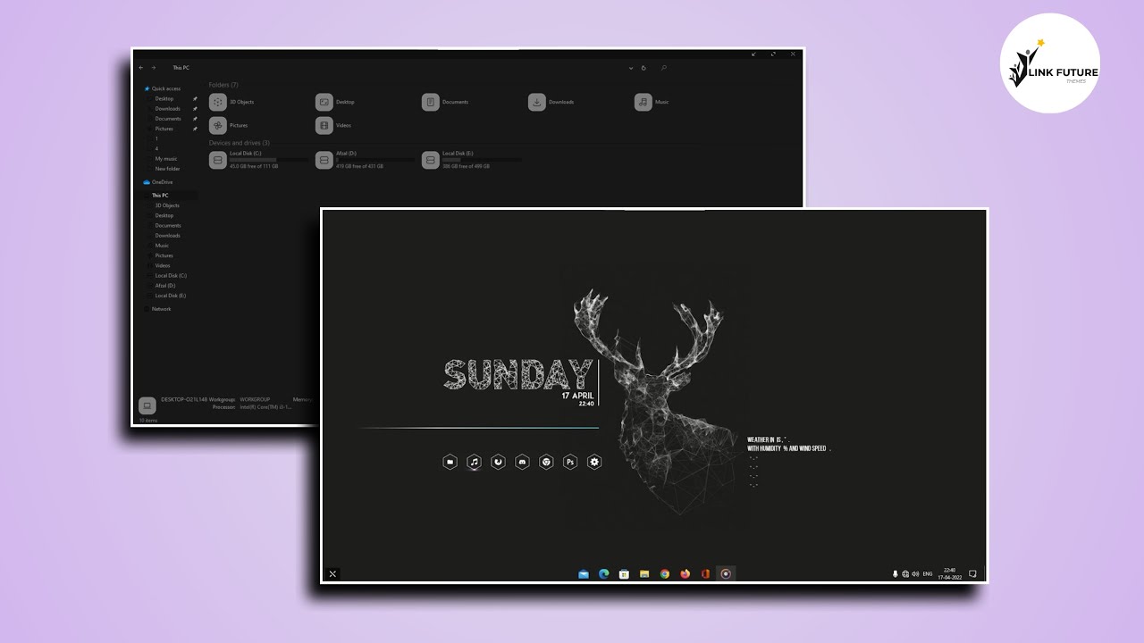 This Is My New Favorite Windows Theme | Pure Dark Theme | Deer Theme ...