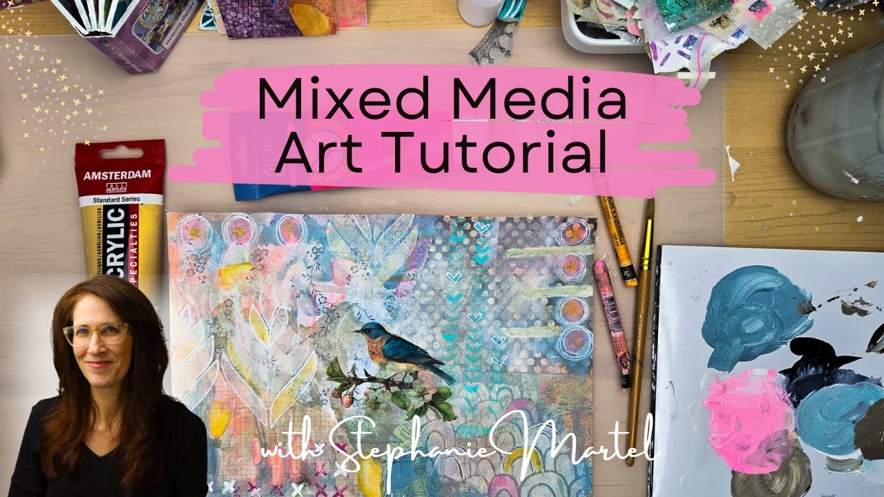Mixed Media Art Collage Tutorial: Blessing - YouTube