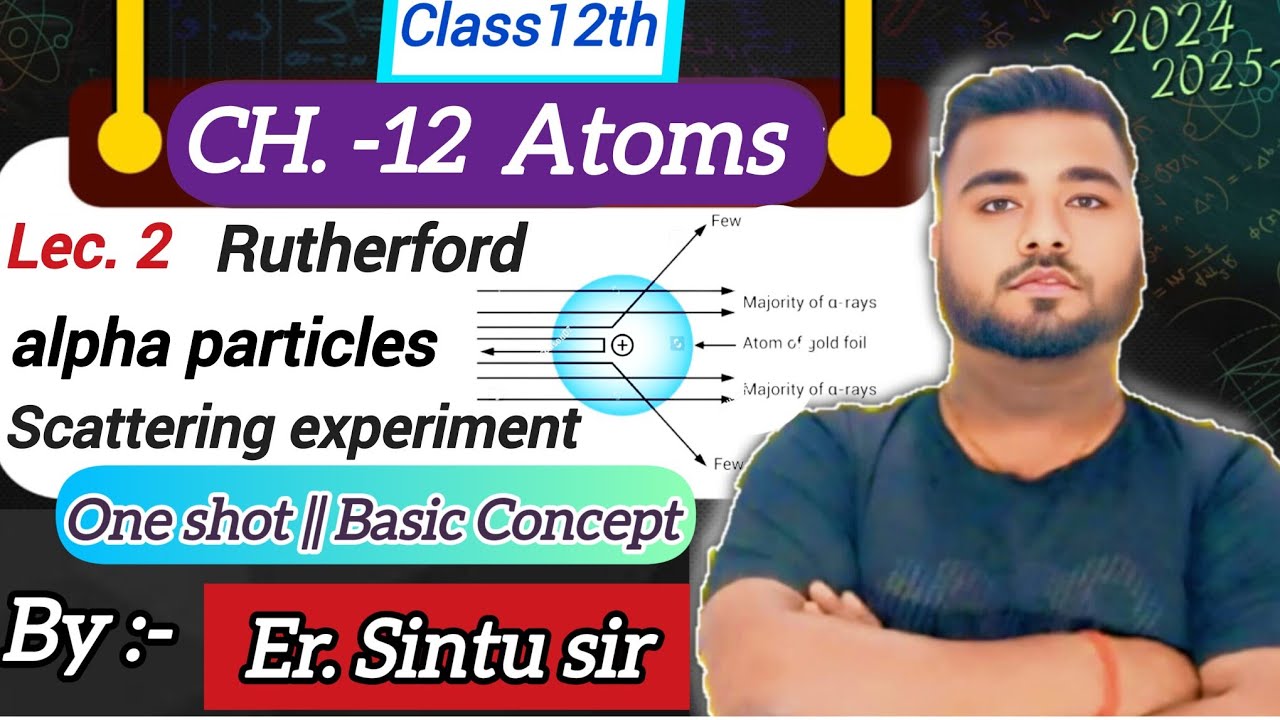 Lec.02 Rutherford Alpha Particles Scattering experiment | Atoms | Class ...