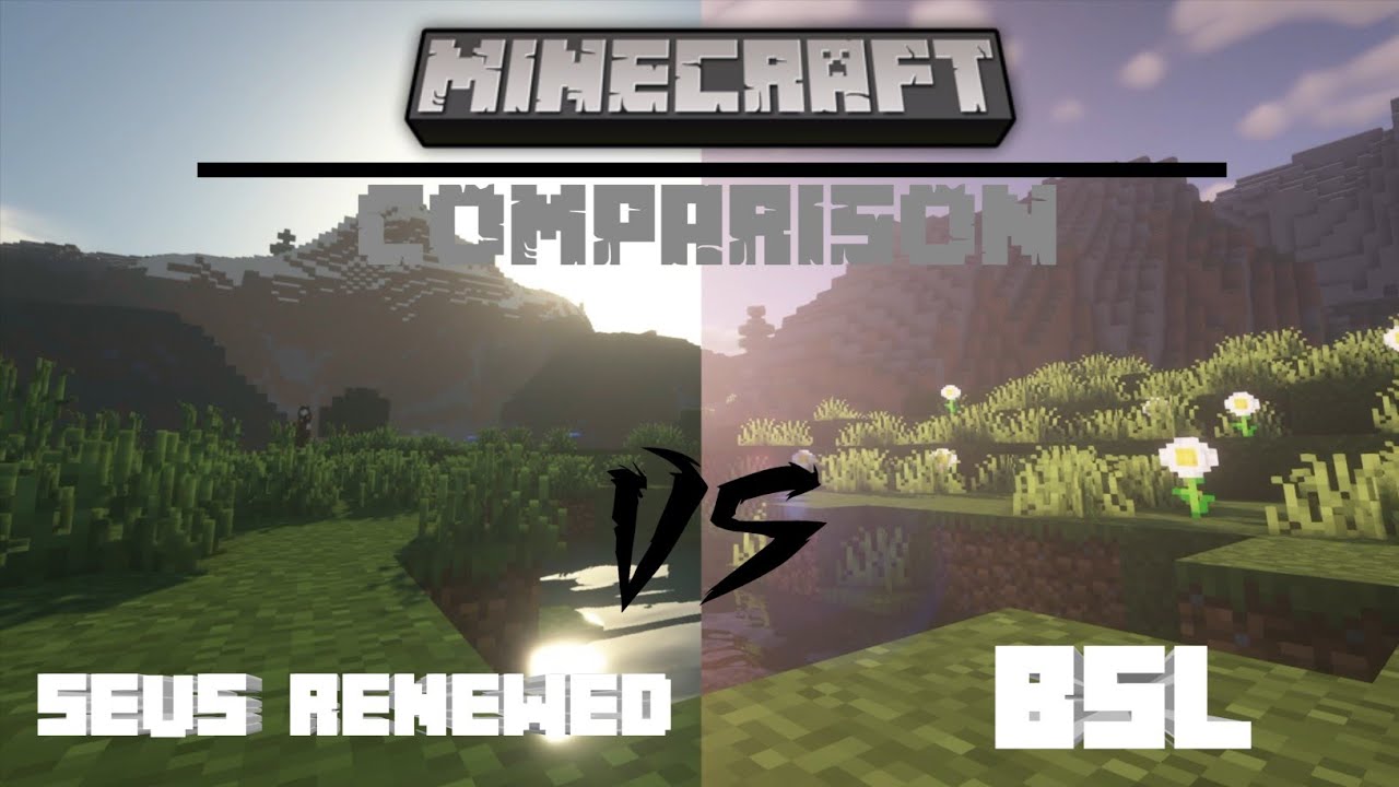 Minecraft Shader Comparison Seus Renewed Vs Bsl Shaders Youtube