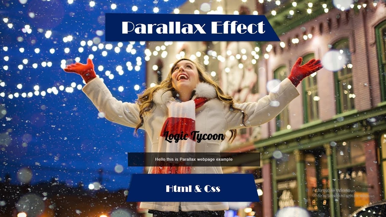Parallax Effect On Web Using Html Css Youtube