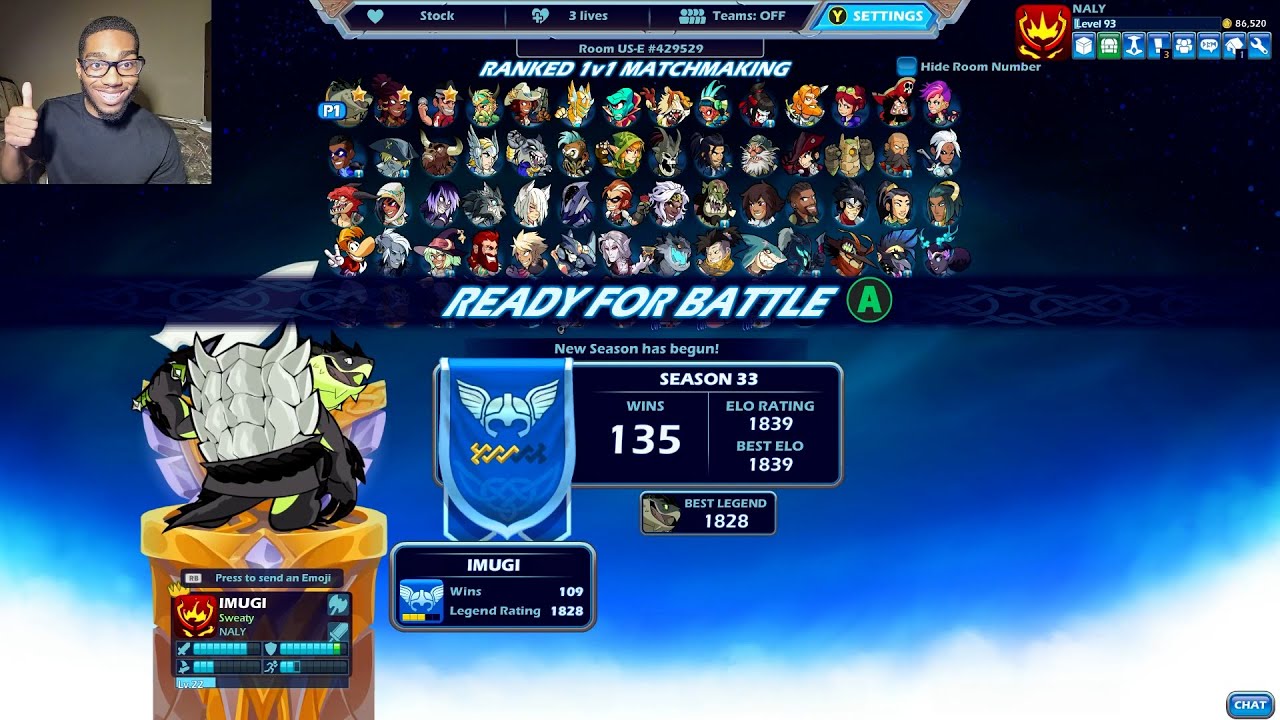 BRAWLHALLA RANKED 1V1 SESSION #6 (1839 ELO) - YouTube