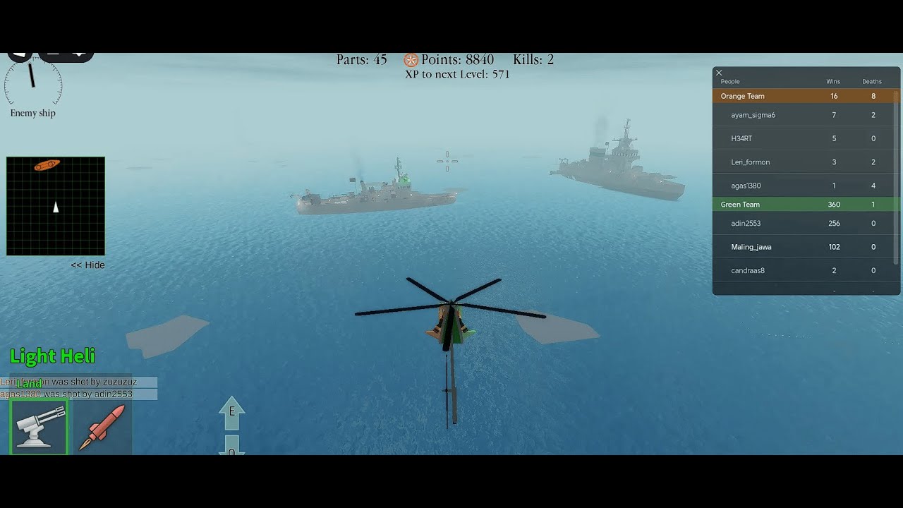 Is Attack Helicopter effective ? - Roblox Battleship Battle - YouTube