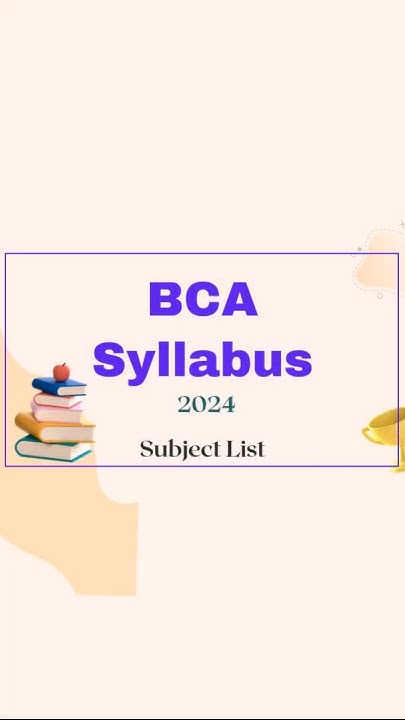 BCA Syllabus 2024 | BCA Subject List 2025 | BCA 1st Year Syllabus 2024 | Syllabus Of BCA - YouTube