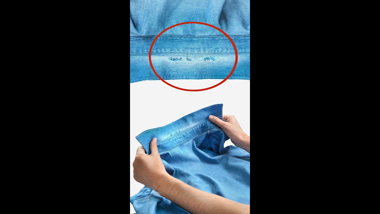 How to fix worn shirt collar in 5 minutes! Best sewing tips and tricks ...