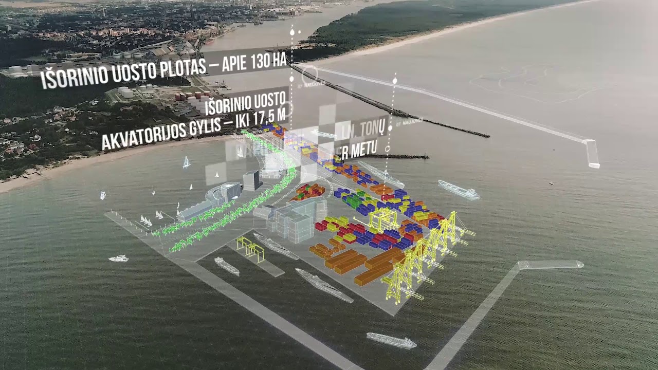 Išorinis Klaipėdos uostas. Vizualizacija - YouTube