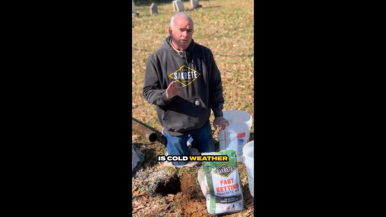 Setting fence posts in cold weather | #Sakrete Pro Tips - YouTube