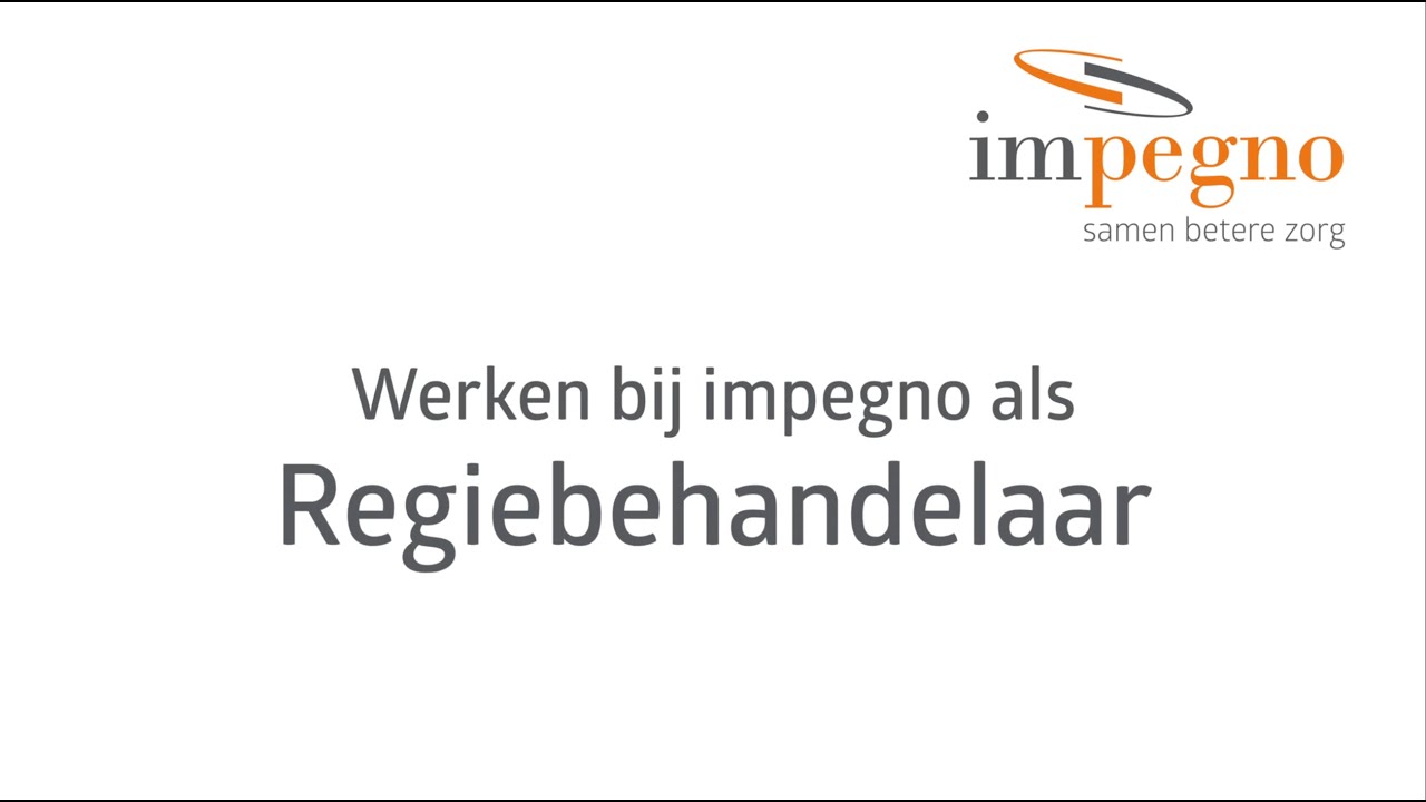 Regiebehandelaar bij impegno - YouTube