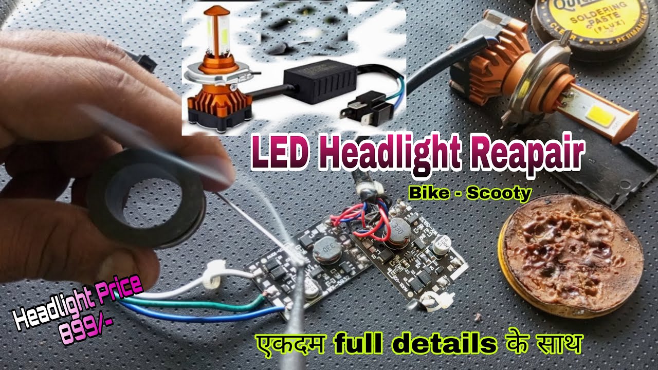 How to repair led headlight bulb | Biswakarma Automobile - YouTube