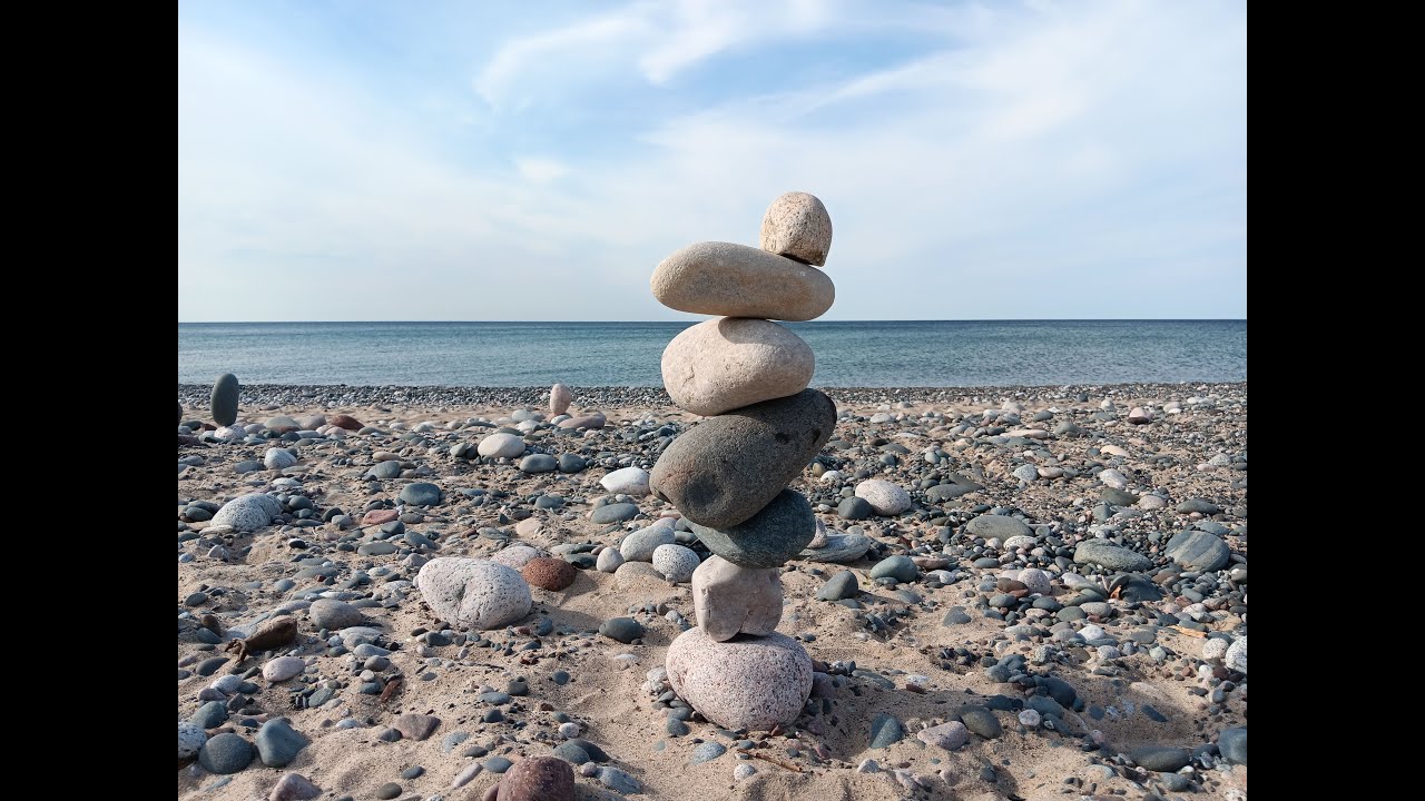 Making art of balancing stones. Episode 3: Multi-level of scale-beam ...