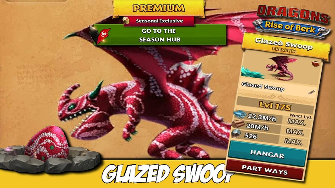 NEW PREMIUM DRAGON (GLAZED SWOOP) MAX LEVEL 175 TITAN | DRAGONS: RISE ...