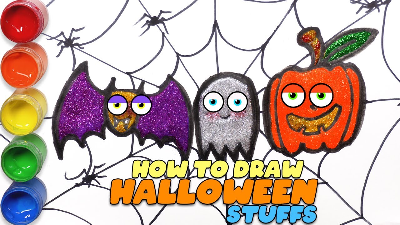 HALLOWEEN STUFFS part 1 | How to Draw and Color - YouTube