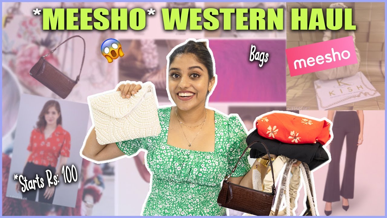 Meesho Haul Starts Rs.199👗 top, trousers,bags,clutch haul Meesho haul ...