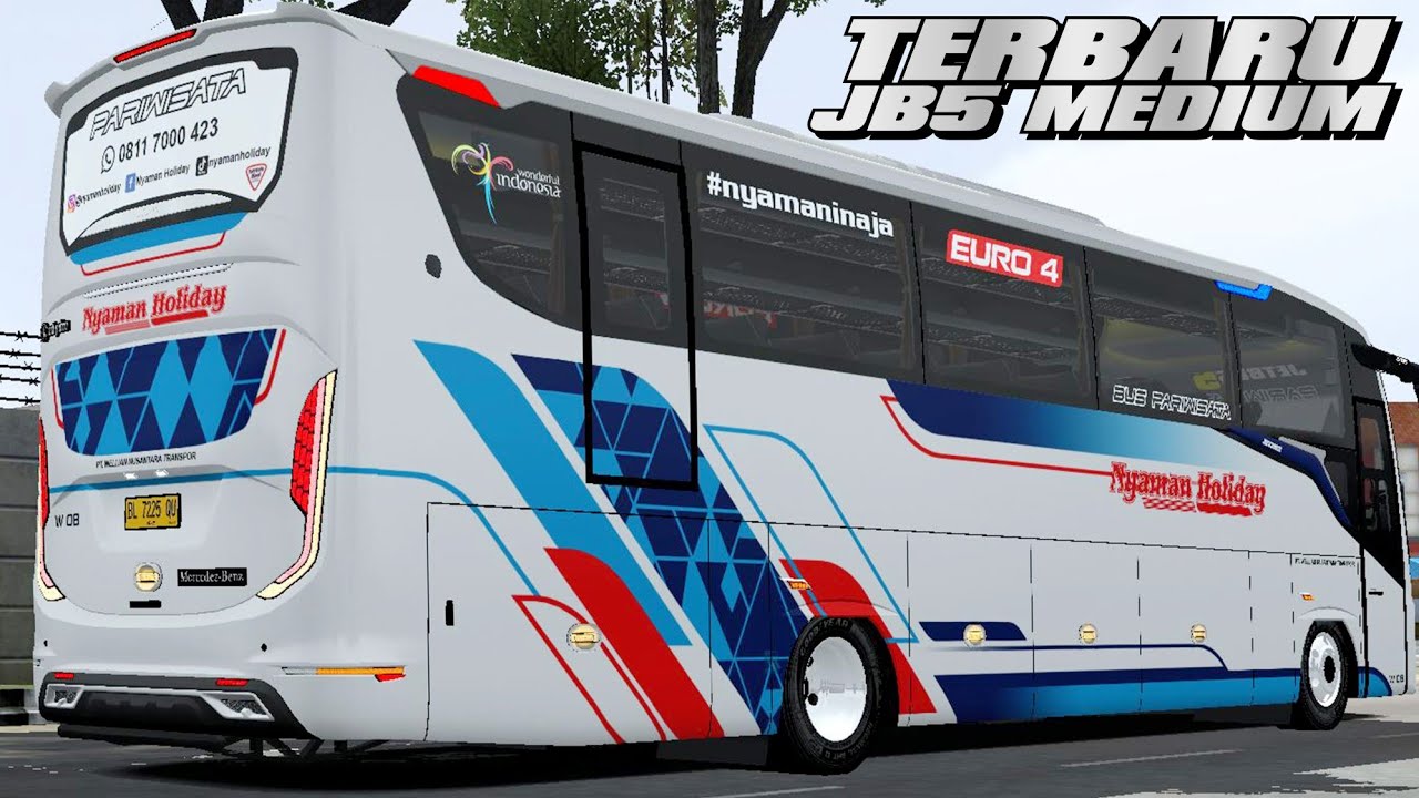 TERBARU || Mod JB5 Medium by Thien. Livery Nyaman Holiday. Bussid - YouTube