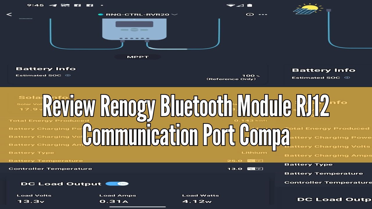 Review Renogy Bluetooth Module RJ12 Communication Port Compatible Rover ...