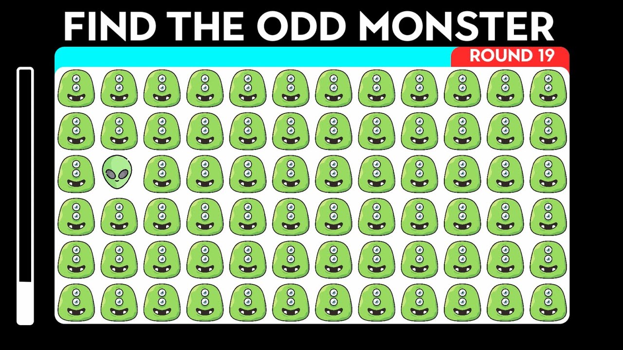 HOW GOOD ARE YOUR EYES #3 | Find The Odd Monster | Monster Puzzle Quiz ...