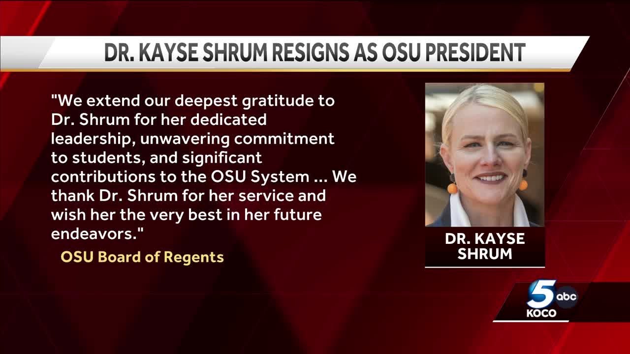 Oklahoma State University President Kayse Shrum resigns - YouTube