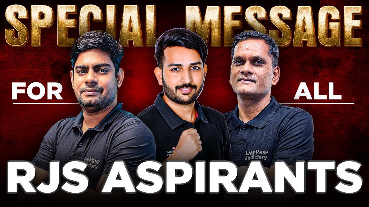 Dear RJS 2024 Aspirants, this Message is only for YOU! - YouTube