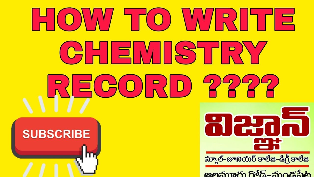 HOW TO WRITE CHEMISTRY RECORD YouTube HOW TO WRITE CHEMISTRY RECORD YouTube