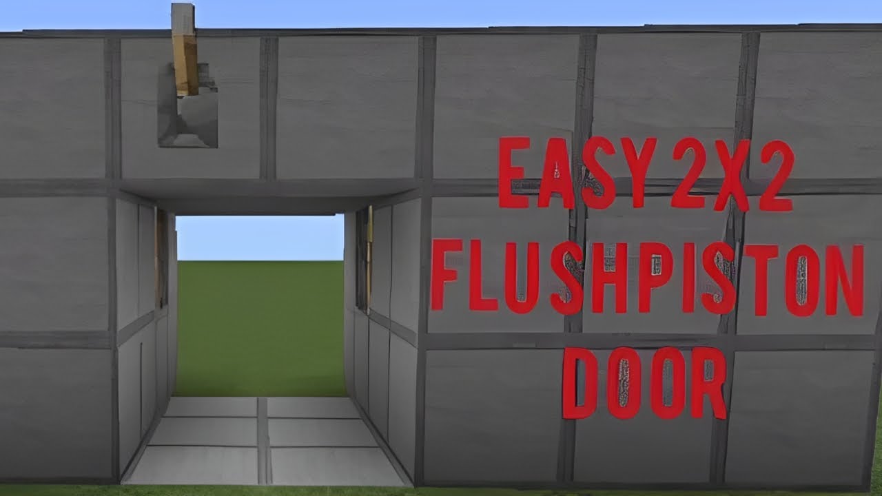 Easy 2x2 flush piston door for Minecraft bedrock - YouTube