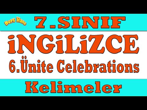 7.Sınıf İngilizce 6.Ünite Kelimeleri | 7.Sınıf İngilizce Celebrations