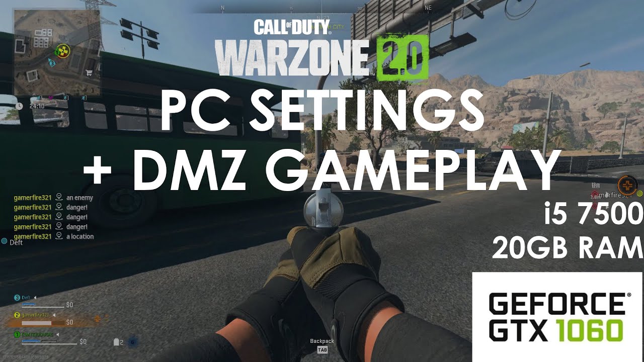 WARZONE 2 PC SETTINGS + DMZ MODE GAMEPLAY, i5 7500 & GTX 1060 6GB - YouTube