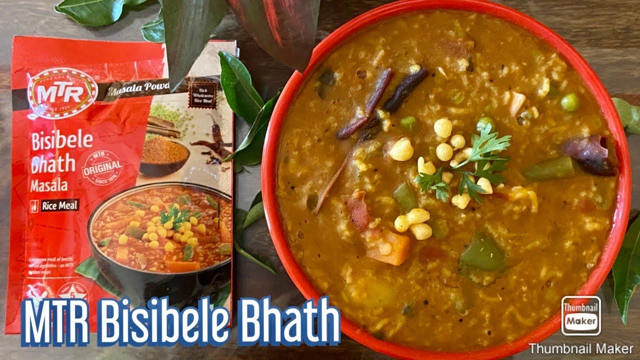MTR Bisibele Bath Recipe| How to make bisibelebath| MTR powder ...