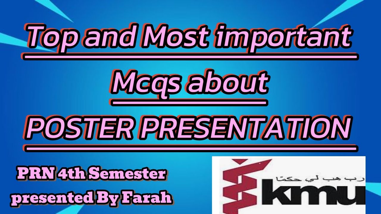 MCQS About Poster Presentation part 2 by Farah ||PRN 4TH semester ...