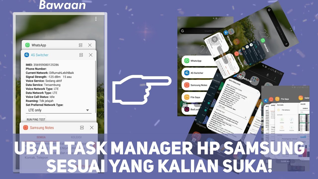 Cara Mengubah Tampilan Task Manager pada Hp Samsung - YouTube