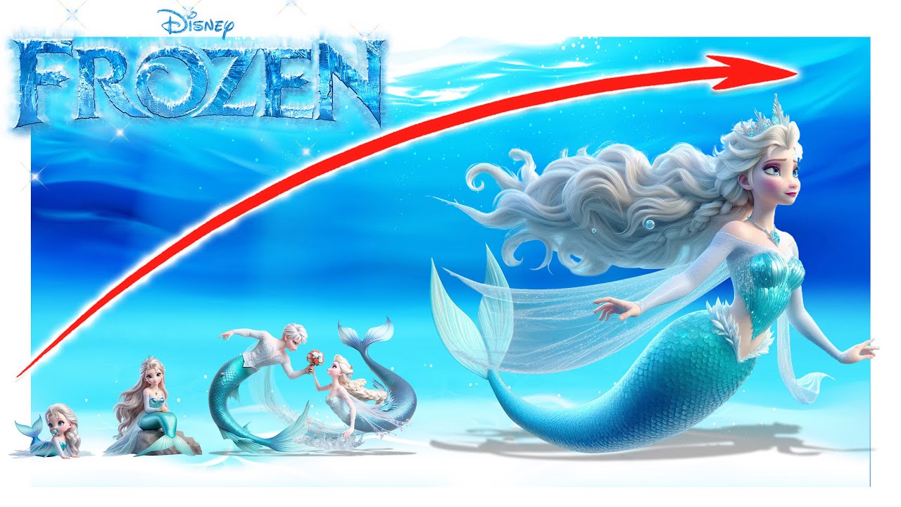 Frozen transformation into Mermaids Growing Up Version 2 | Tide World ...