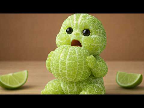 Cute or Creepy? Fruit Babies Eating Real Fruit👶🍉 Oddly Satisfying ASMR