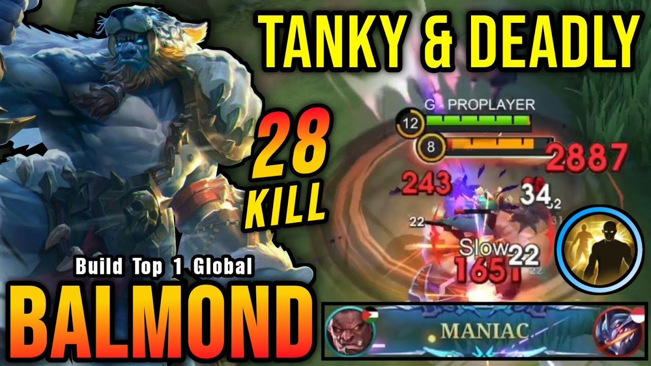 28 Kills + MANIAC!! New Balmond Exp Lane Build (TANKY & DEADLY) - Build ...