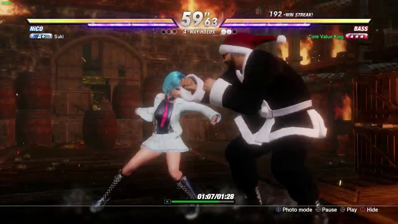 DOA6 Bass 193 wins (vs no core value noob nico) - YouTube