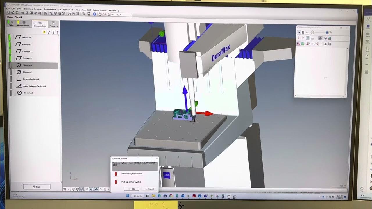 Zeiss Duramax CMM - Offline Programming - YouTube