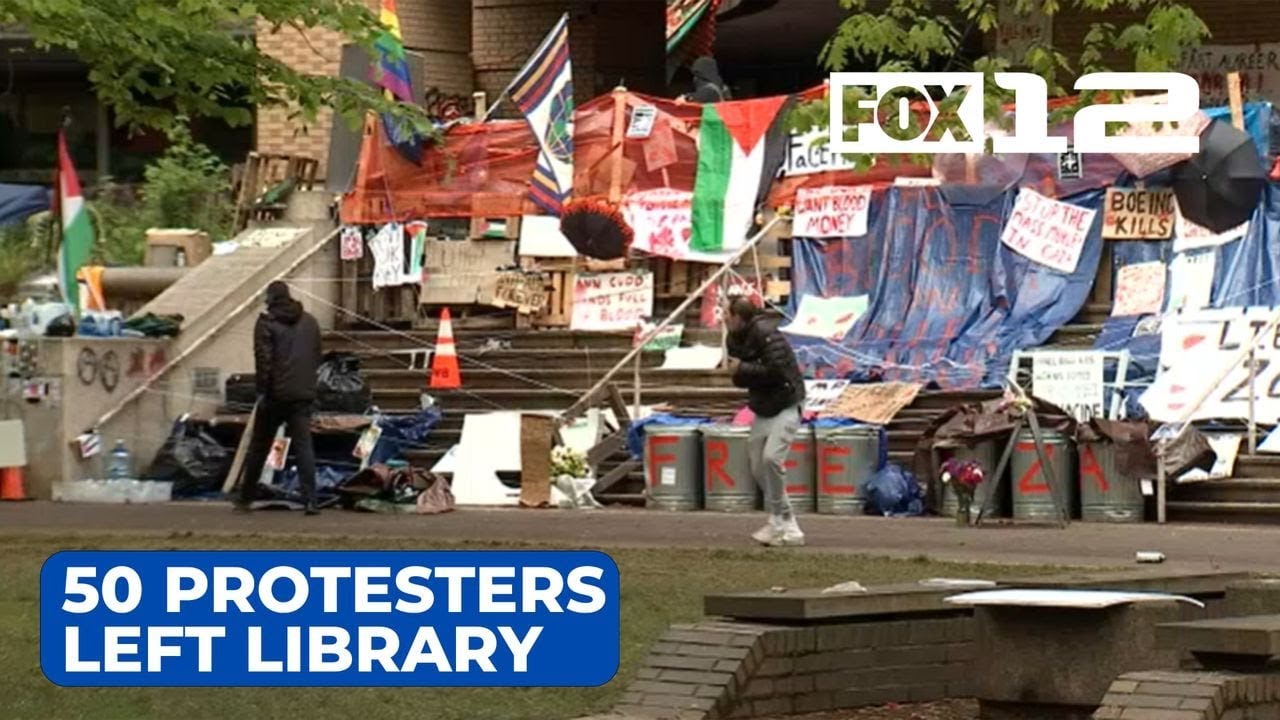 PSU president: 50 protesters willingly left library - YouTube