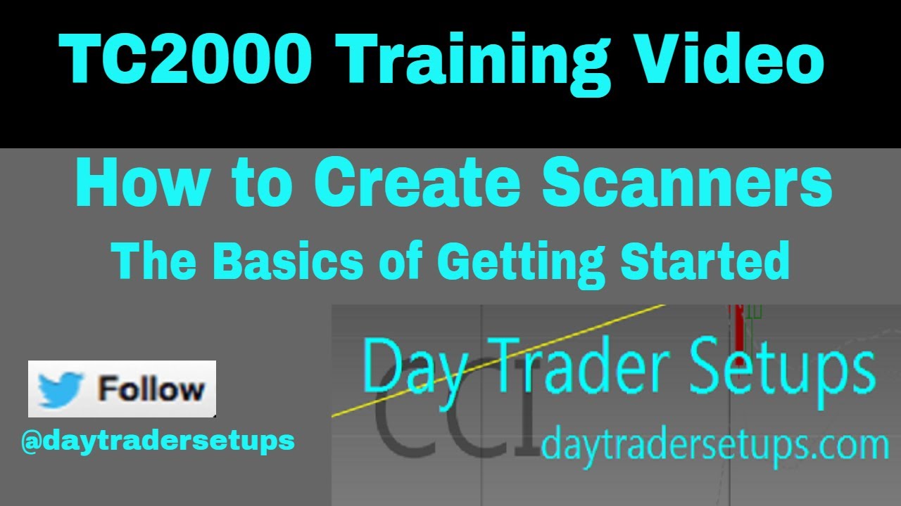 TC2000 How to Create Scanners The Basics of Getting Started Training ...
