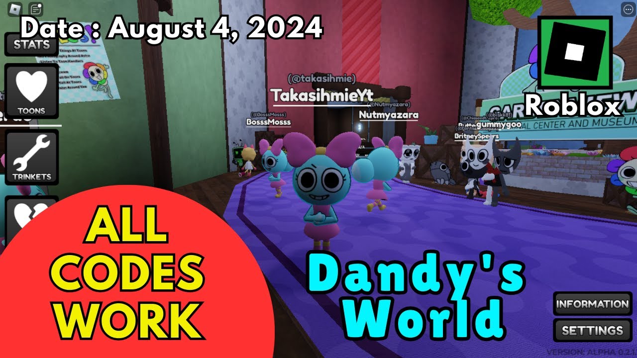 *All Codes Work* Dandy's World Roblox, August 4, 2024 - YouTube