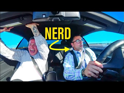 NERD TAKES DRIVING INSTRUCTOR STREET DRIFTING *MUST SEE*