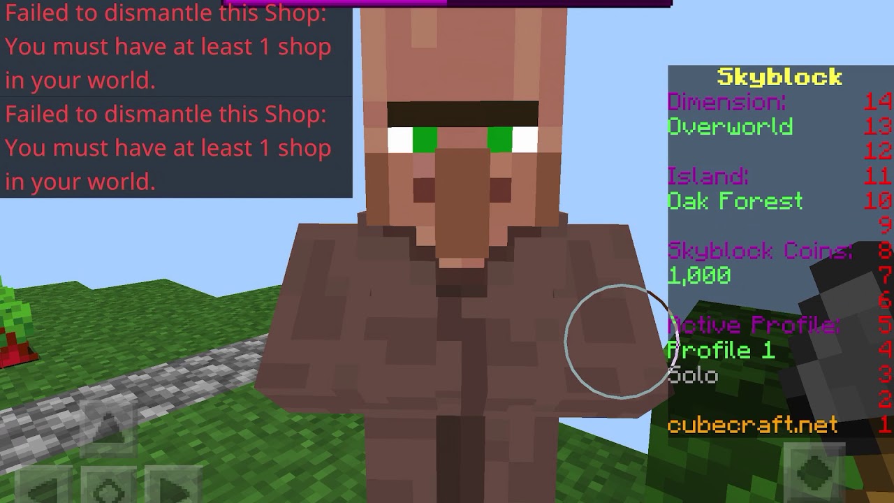 GETTING TO THE HUB AND NEXT ISLAND | Minecraft Cubecraft skyblock ...