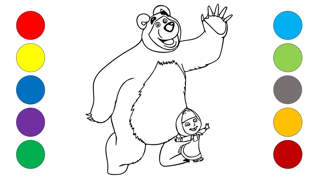 Masha and the Bear Coloring / Maşa ile Koca Ayı Boyama - YouTube
