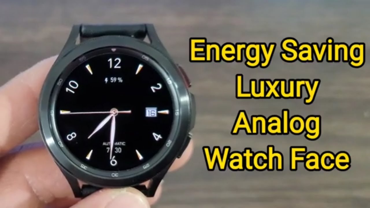 Galaxy Watch 4/Galaxy Watch 4 Classic Beautiful Analog Watch Face - YouTube