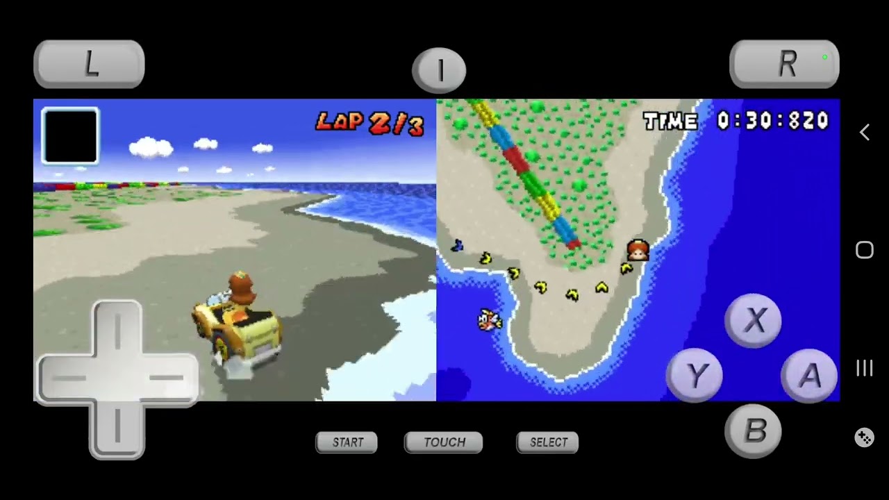 Mario Kart DS Time Trial: SNES Koopa Beach 2 - YouTube