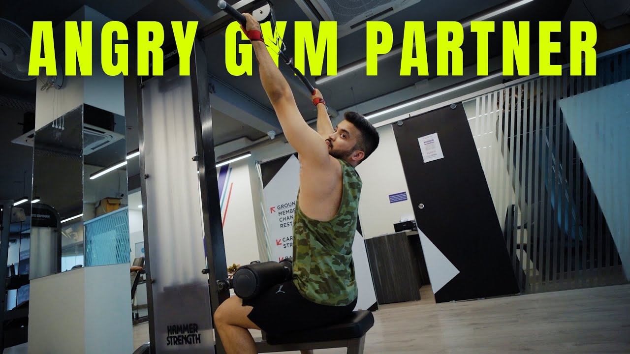 Workout gone wrong with a angry gym partner - YouTube