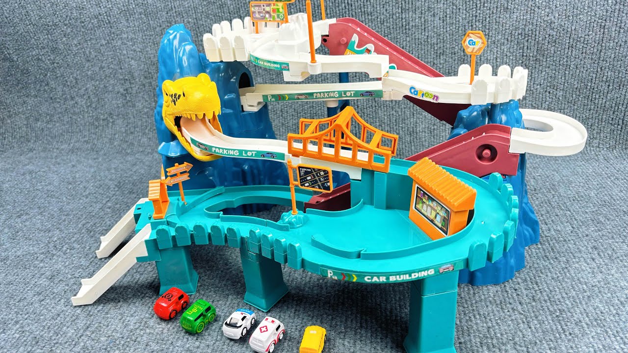7-Minute Satisfactory Dinosaur Roller Coaster Unboxing Toy ASMR | Toy ...