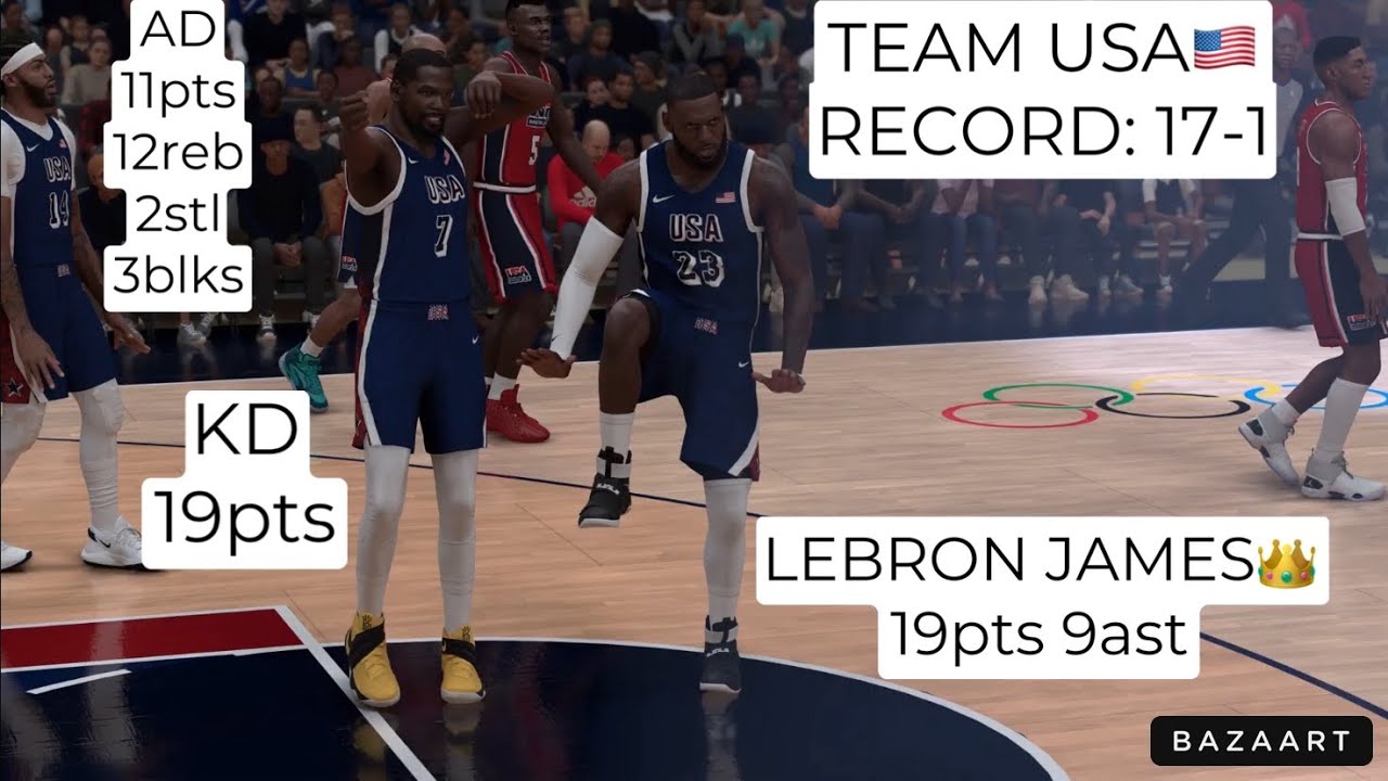 TEAM USA ('24) 🏀🇺🇸 VS THE WORLD (1992 DREAM TEAM🇺🇸) 🌍🌎🌏 MANUAL SEASON ...