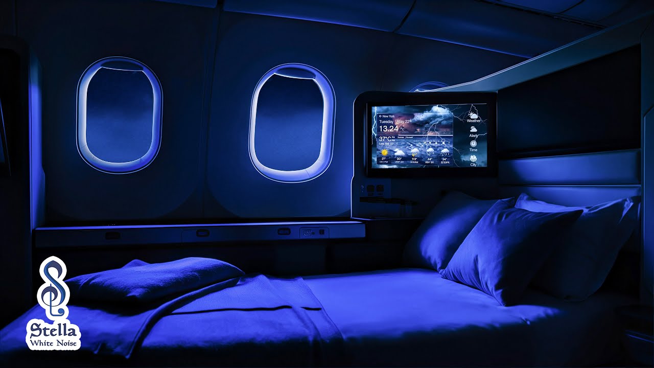 Relaxing Airplane Cabin Sounds to Relax, Sleep, Study | 10 Hours of ...