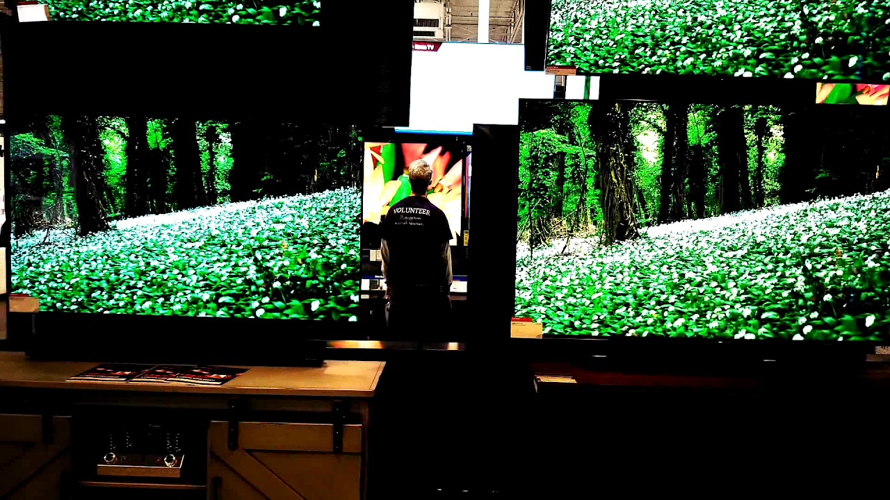 SONY 950G 75" VS LG C9 65" IN STORE DEMO! - YouTube